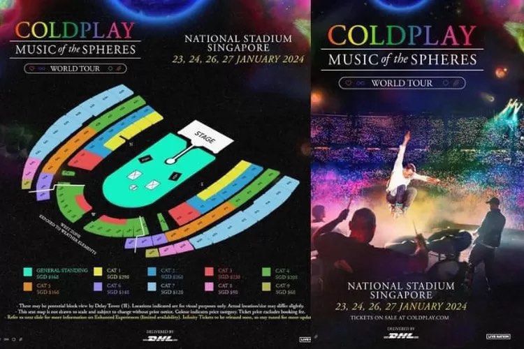 🇸🇬 VIP KUBIK Experience Coldplay Singapore, Tickets & Vouchers, Event ...