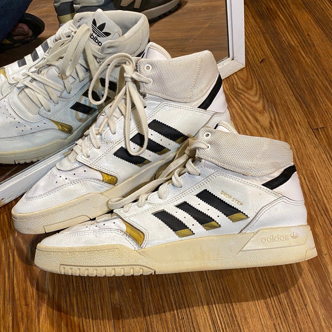 Adidas drop step hi white black leather originals murah not gazelle ...