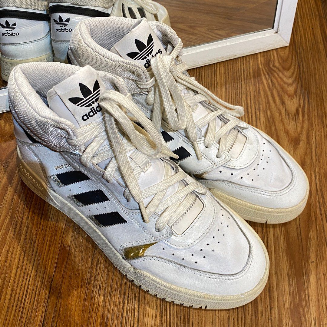 Adidas drop step hi white black leather originals murah not gazelle ...