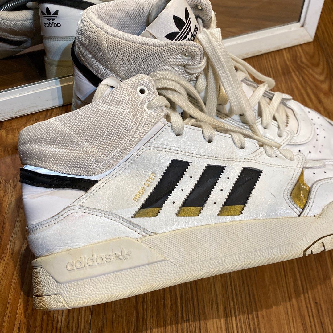 Adidas drop step hi white black leather originals murah not gazelle ...