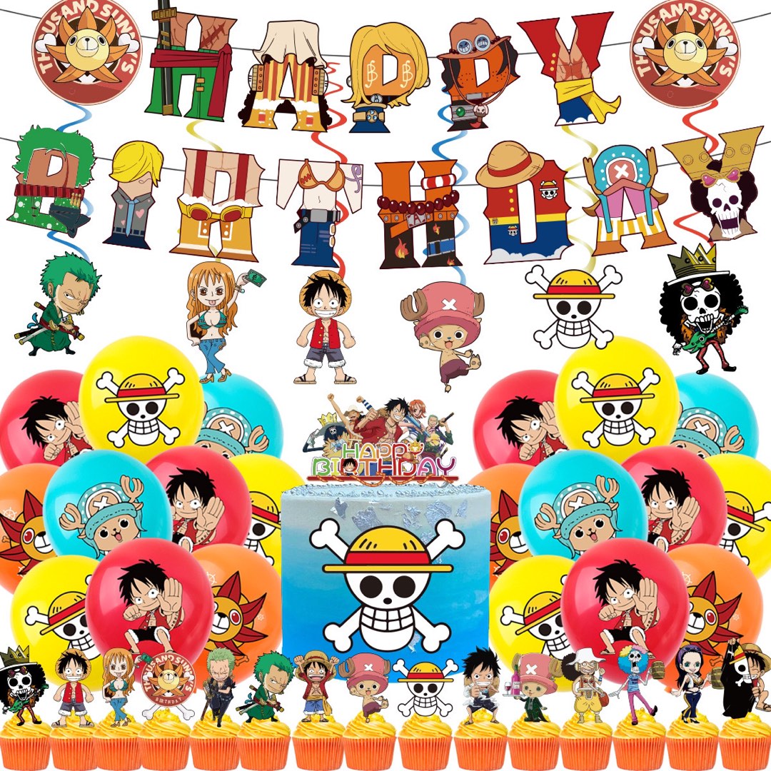 [Avail] One Piece Balloons Set C Birthday Party Decoration Banner ...