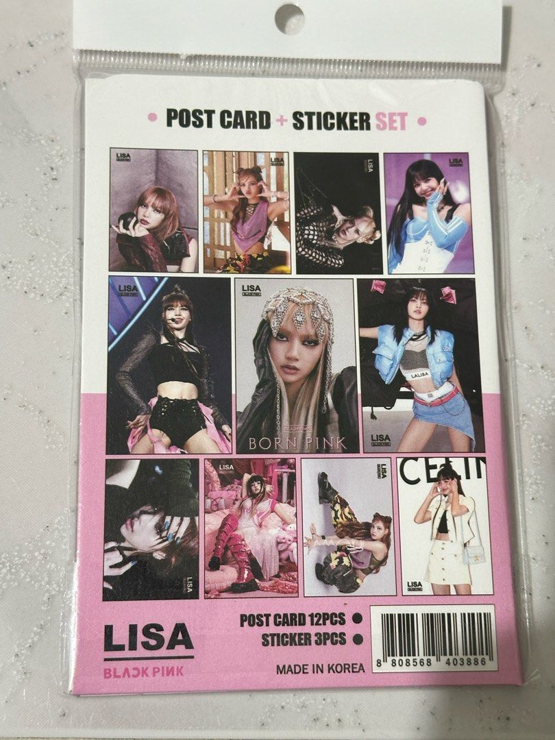 Black pink Post Card Sticker Set, Hobbies & Toys, Music & Media, Music ...