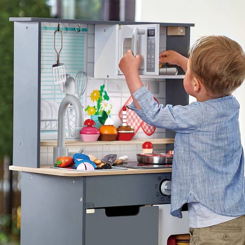BNIB The Hape Kitchen With Light and Sound Children Wooden Kitchenette ...