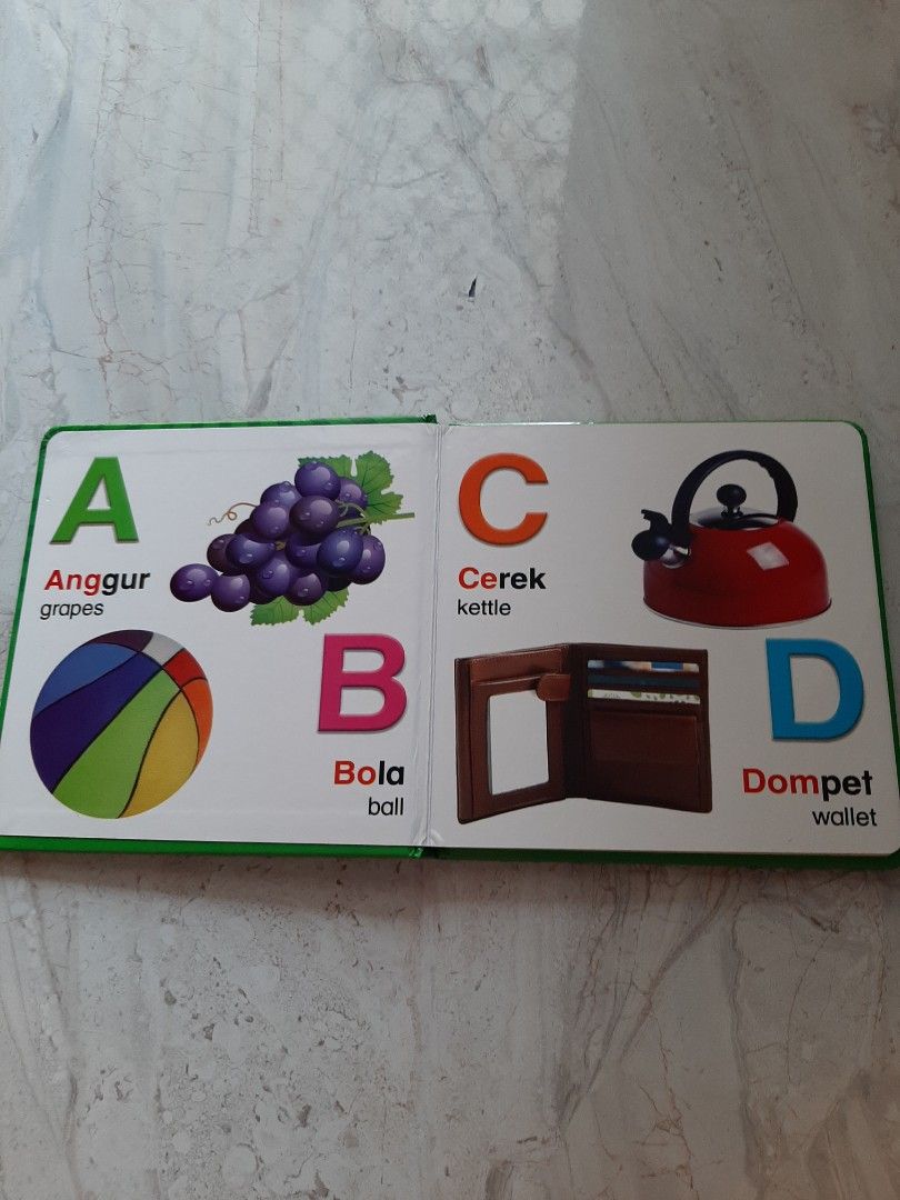 Boardbook mengenal abjad huruf besar, Buku & Alat Tulis, Buku Anak-Anak ...