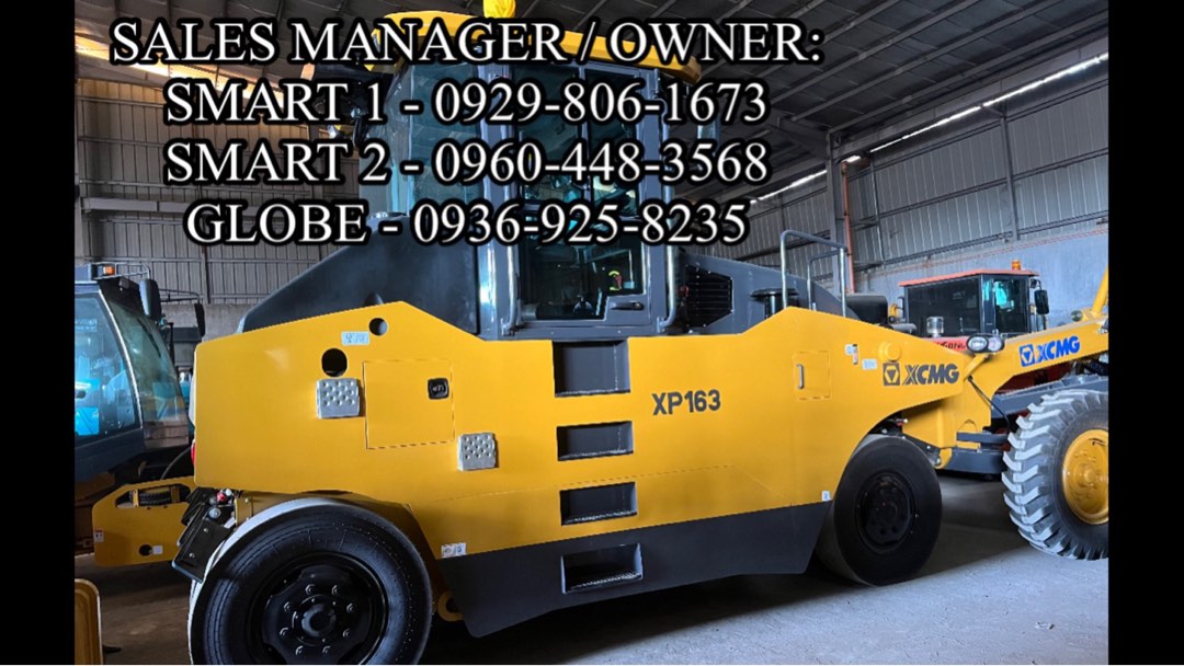 Brand new 16 tons XP163 XCMG Pneumatic vibratory roller and more ...