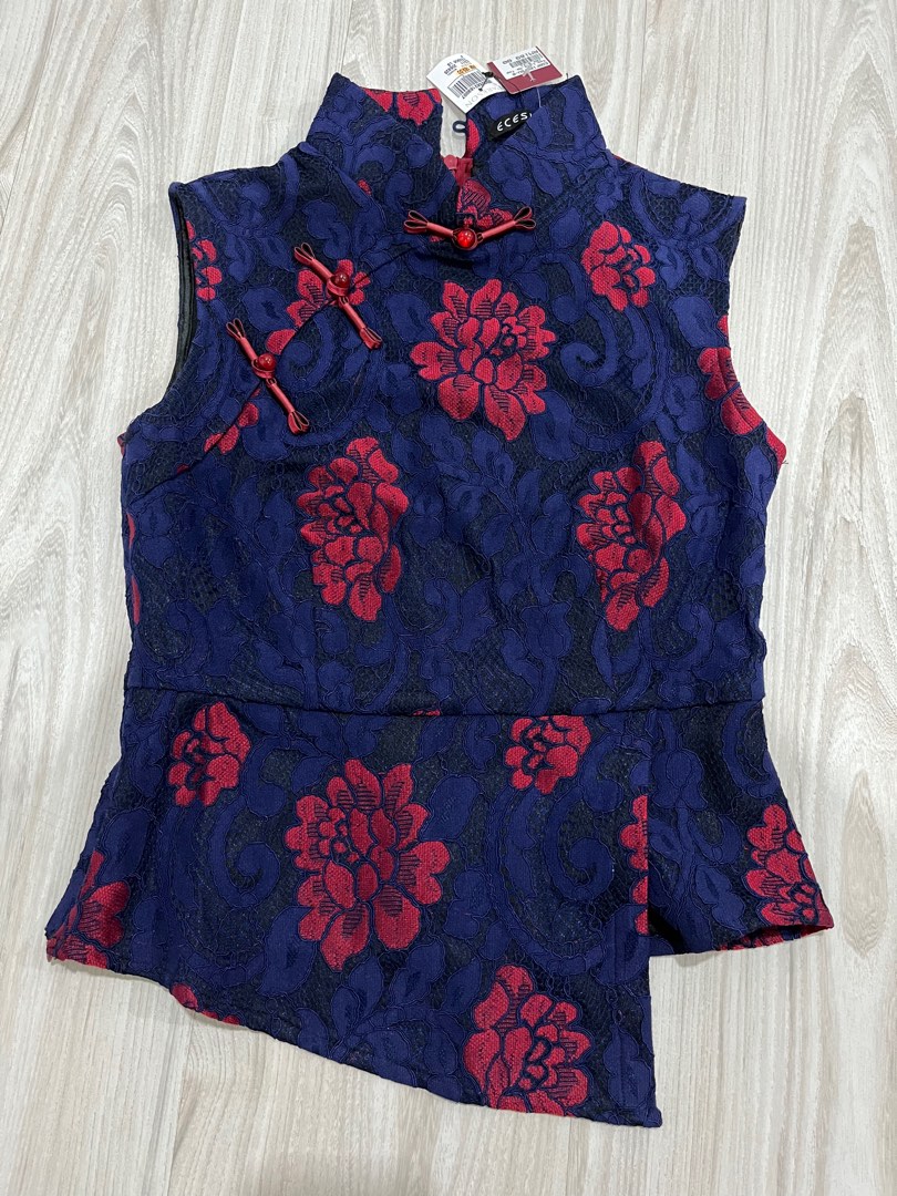 Brand new Ecesis mandarin top (with price tag), Women's Fashion, Tops, Blouses on Carousell