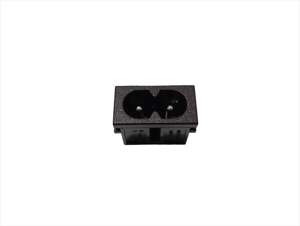C8 MALE PLUG PANEL MOUNT ADAPTER, AC 250V 2.5A 2-PIN IEC INLET IEC ...