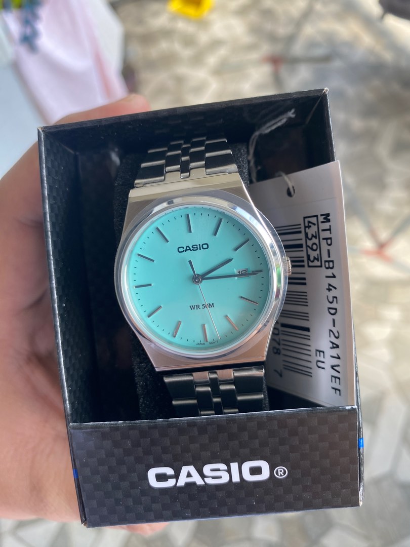 Casio Tiffany PRX - MTP B145D, Men's Fashion, Watches & Accessories ...