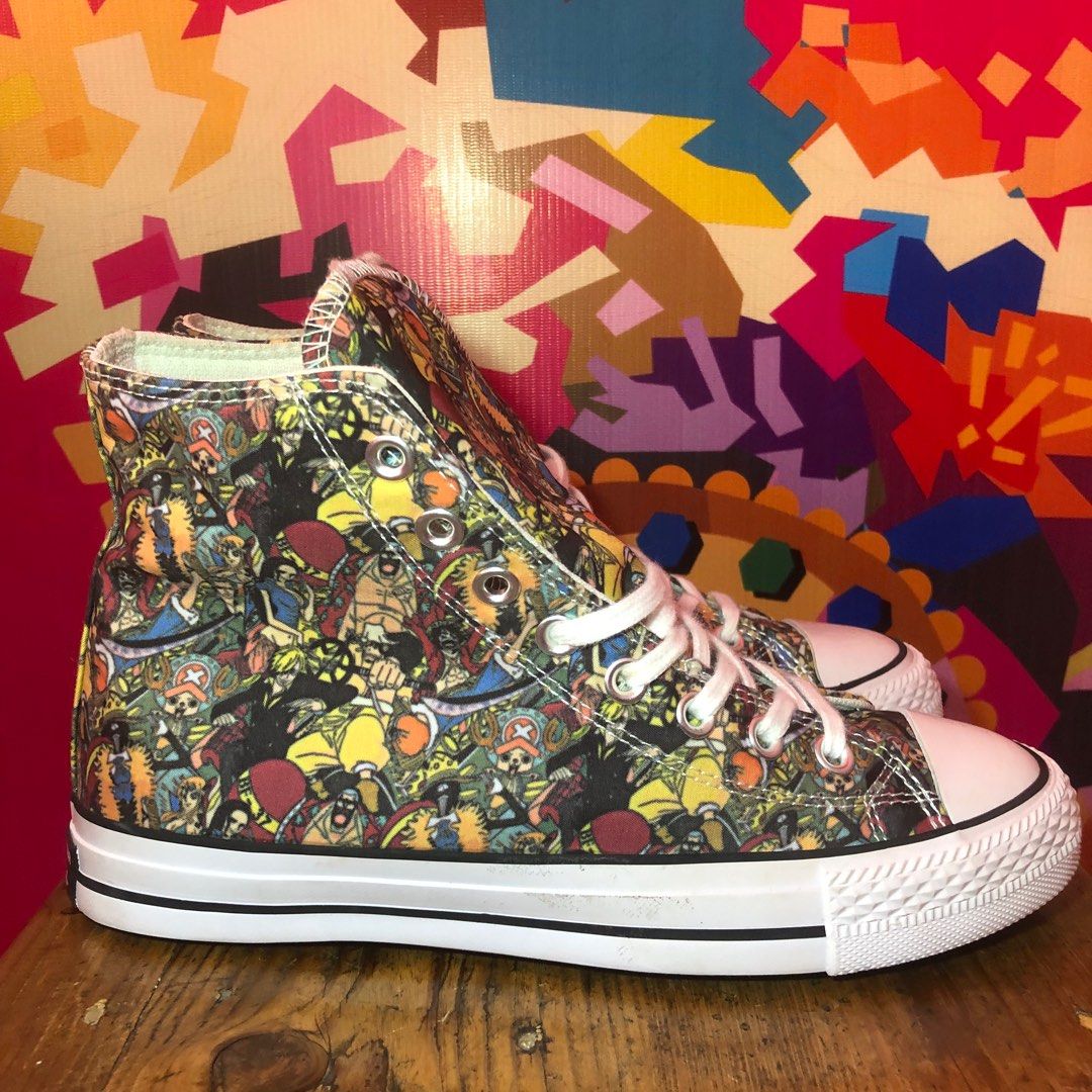 Converse chuck taylor react x One Piece, Fesyen Pria, Sepatu , Sneakers di Carousell