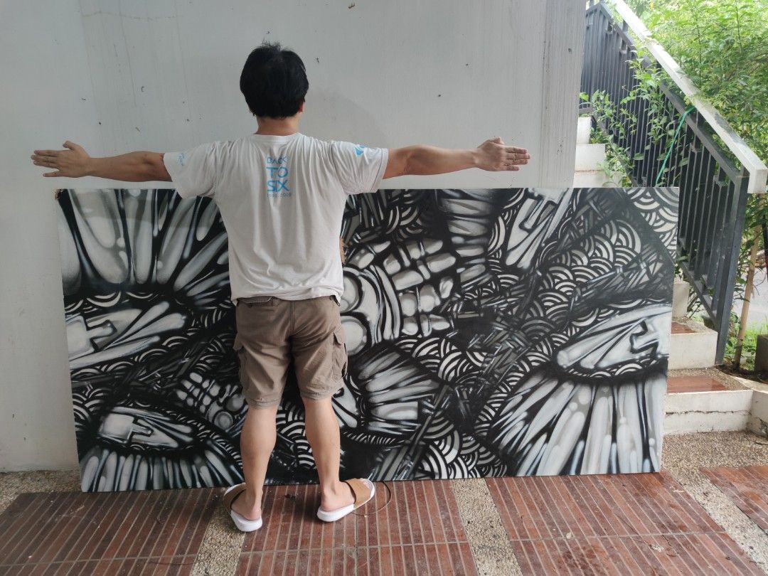 Darbotz x DC Shoes Mural Lukisan, Antik, Pajangan di Carousell