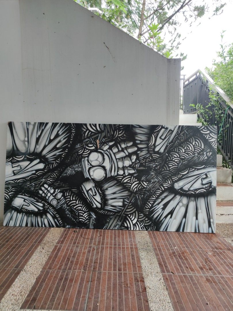 Darbotz x DC Shoes Mural Lukisan, Antik, Pajangan di Carousell