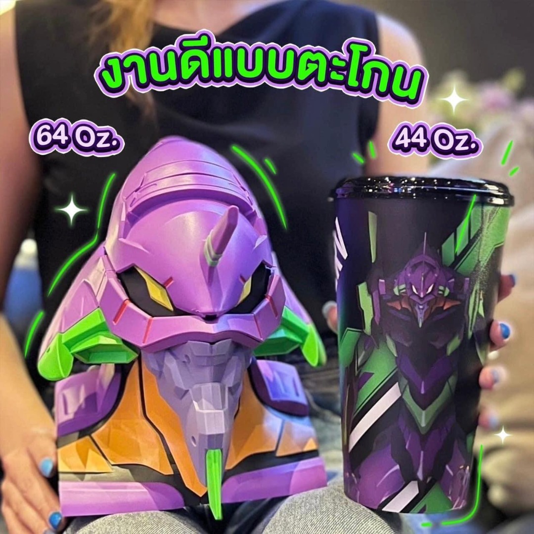 evangelion popcorn bucket+cup, Hobbies & Toys, Toys & Games on Carousell