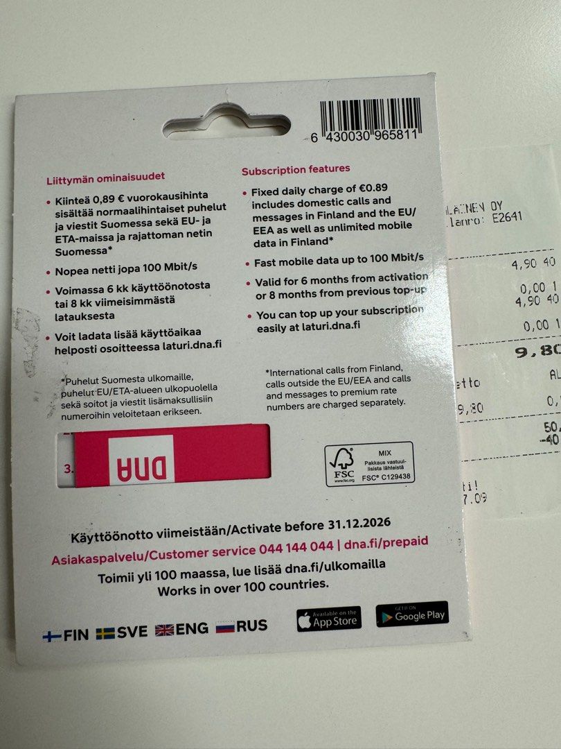 Finland Prepaid Sim Card - 5 days, Mobile Phones & Gadgets, Mobile ...