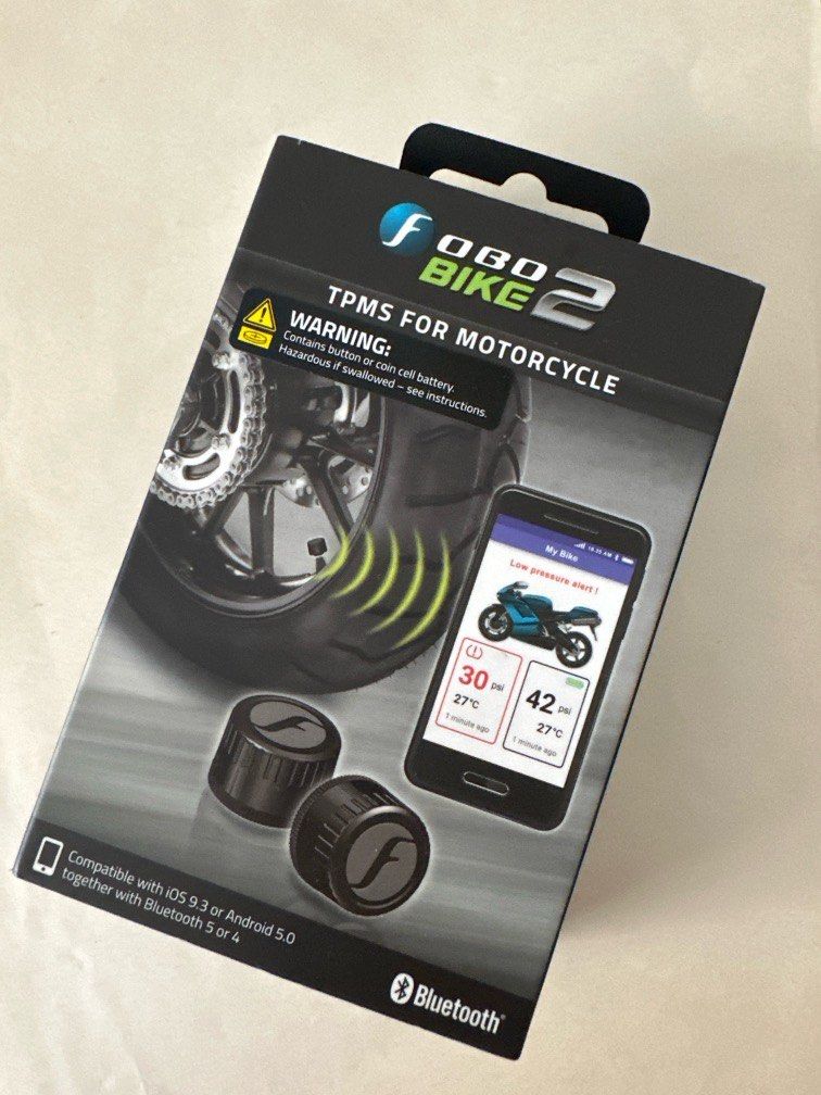FOBO bike2 Tyre Pressure Monitoring System, Motorcycles, Motorcycle ...
