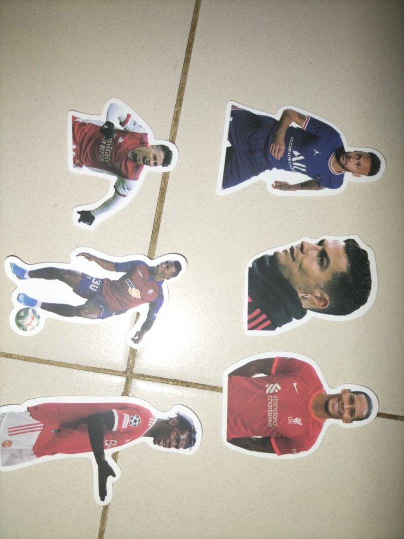 Football Players Stickers, Hobbies & Toys, Toys & Games on Carousell
