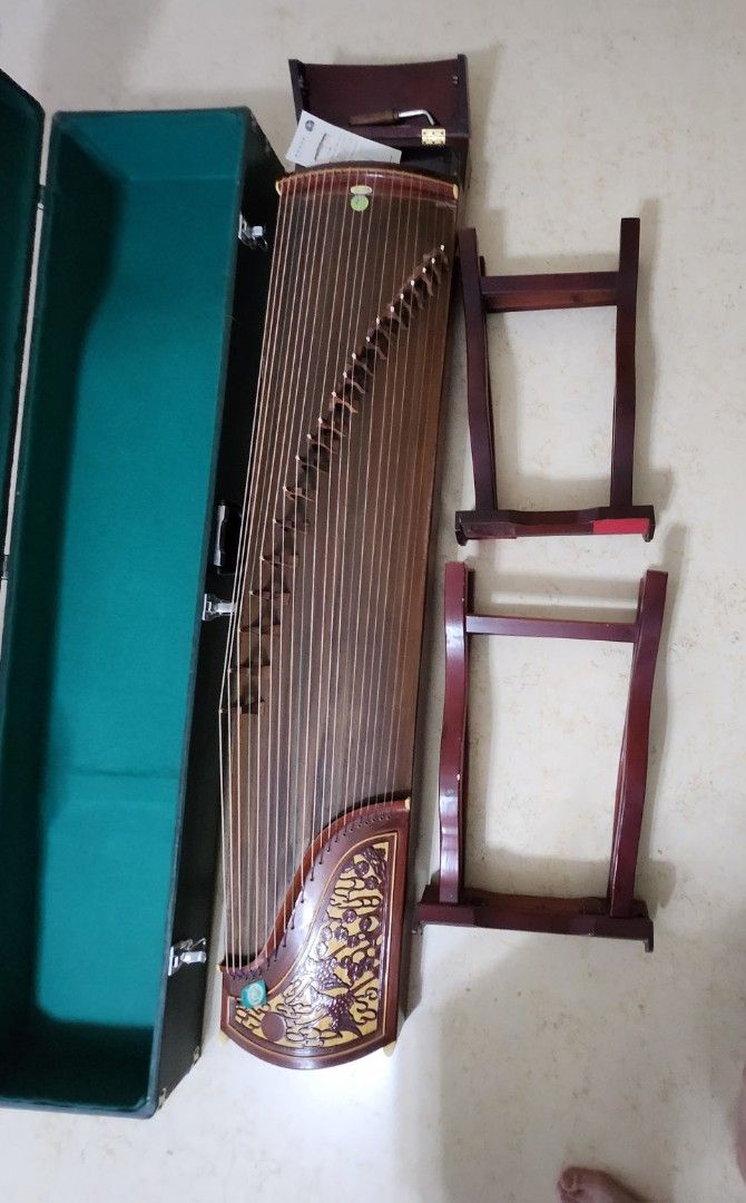 Gu zheng - Full size 21 strings @ $180. With casing and support stand ...