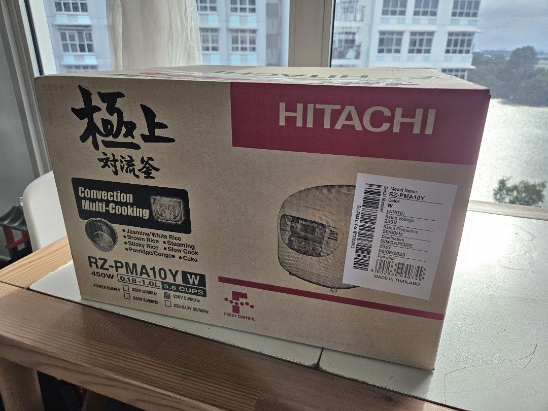 Hitachi 1.0L Rice Cooker Model: RZ-PMA10Y, TV & Home Appliances ...