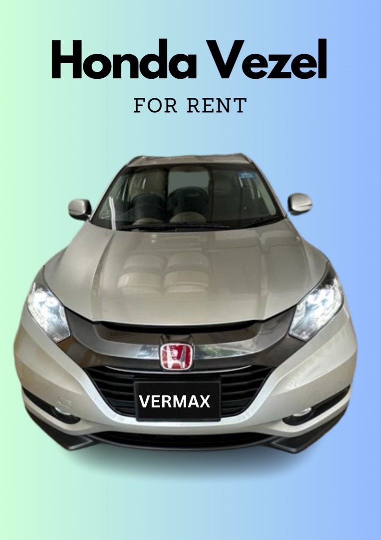 Honda vezel for grab, go Jek, personal use, Cars, Car Rental on Carousell