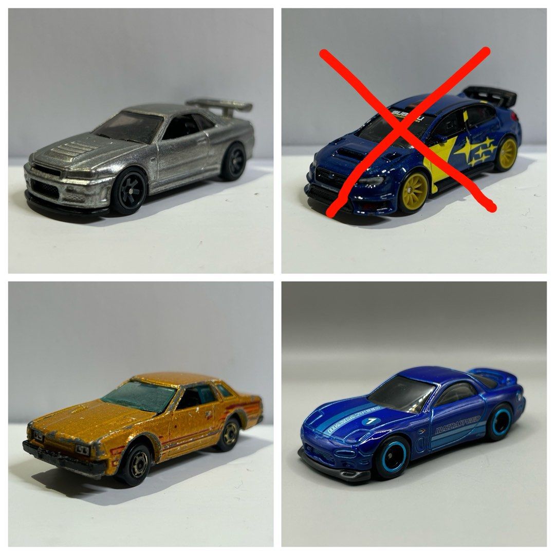Hot Wheels loose cars /Nissan Skyline GT-R R34/Subaru WRX STI/Datsun ...