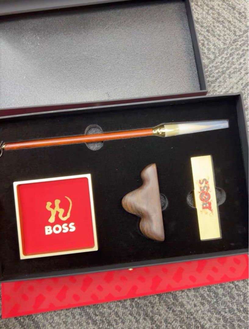 HUGO BOSS VVIP GIFT RED PACKET 2024 CHINESE CALLIGRAPHY BRUSH SET toy ...