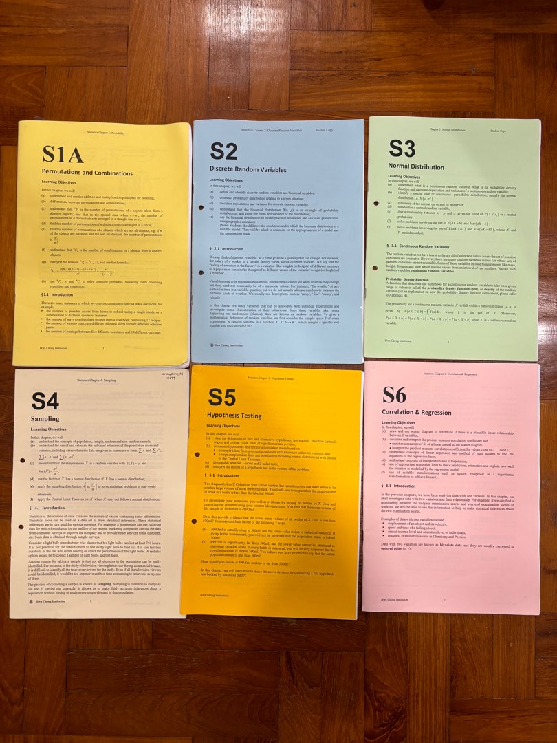 Hwa Chong JC 2018-2019 Math Lecture Books / Notes, Hobbies & Toys ...