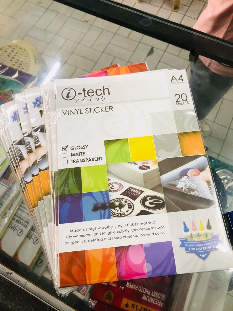 ITECH WATERPROOF VINYL STICKER PRINTABLE A4, Hobbies & Toys, Stationary & Craft, Art & Prints on ...
