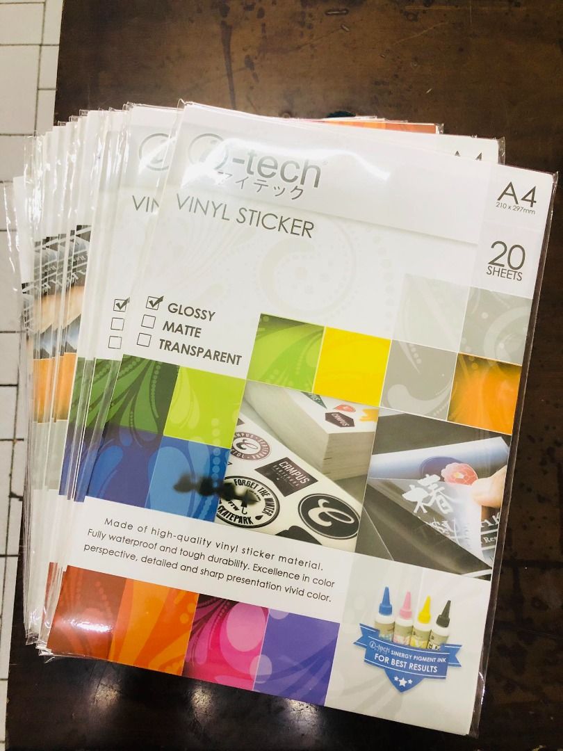 ITECH WATERPROOF VINYL STICKER PRINTABLE A4, Hobbies & Toys, Stationary ...