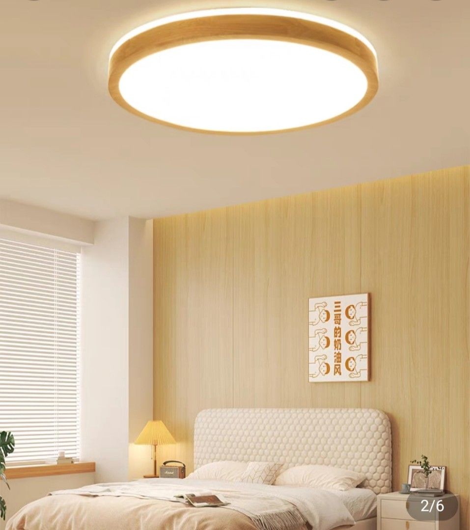 Japandi style LED Ceiling Light 50cm tri-light, Furniture & Home Living ...