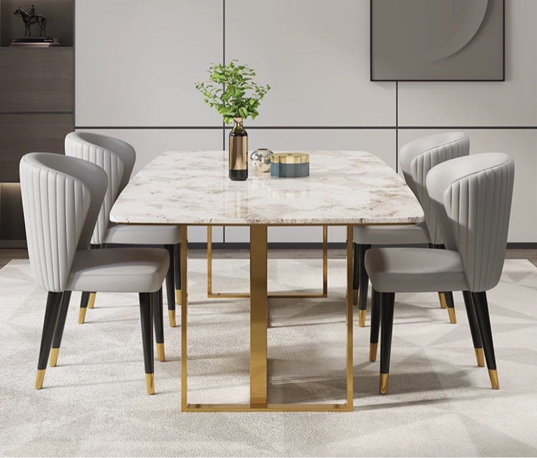 JARENE Modern Leather Dining Chair, Furniture & Home Living, Furniture ...