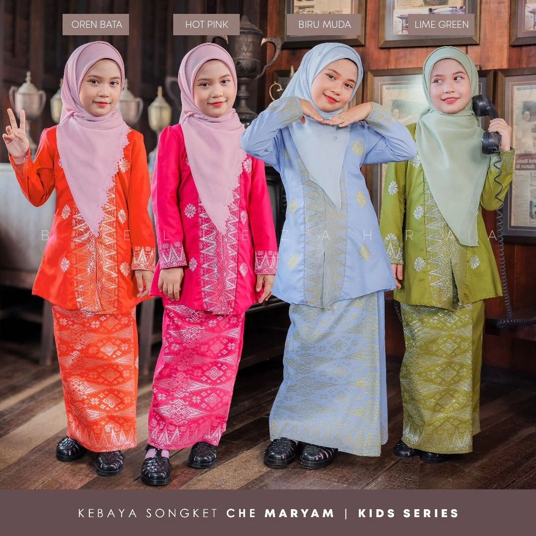 Kebaya Songket Che Maryam Mom & Kids, Women's Fashion, Muslimah Fashion, Baju Kurung & sets on ...