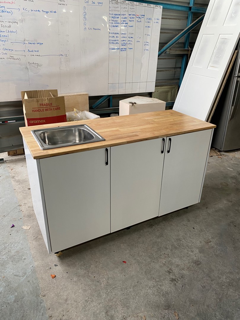 Kitchen Cabinet Solid Rubberwood and Solid body, Furniture & Home ...