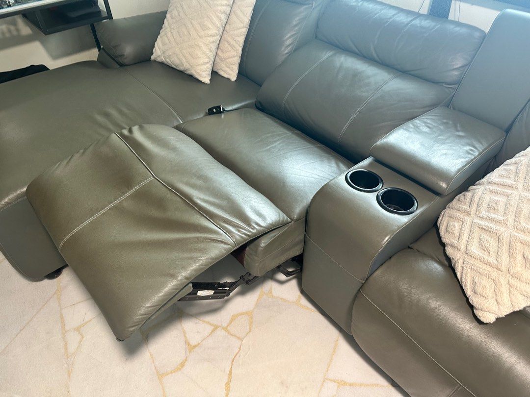 L Shape Recliner Sofa, Furniture & Home Living, Furniture, Sofas on ...