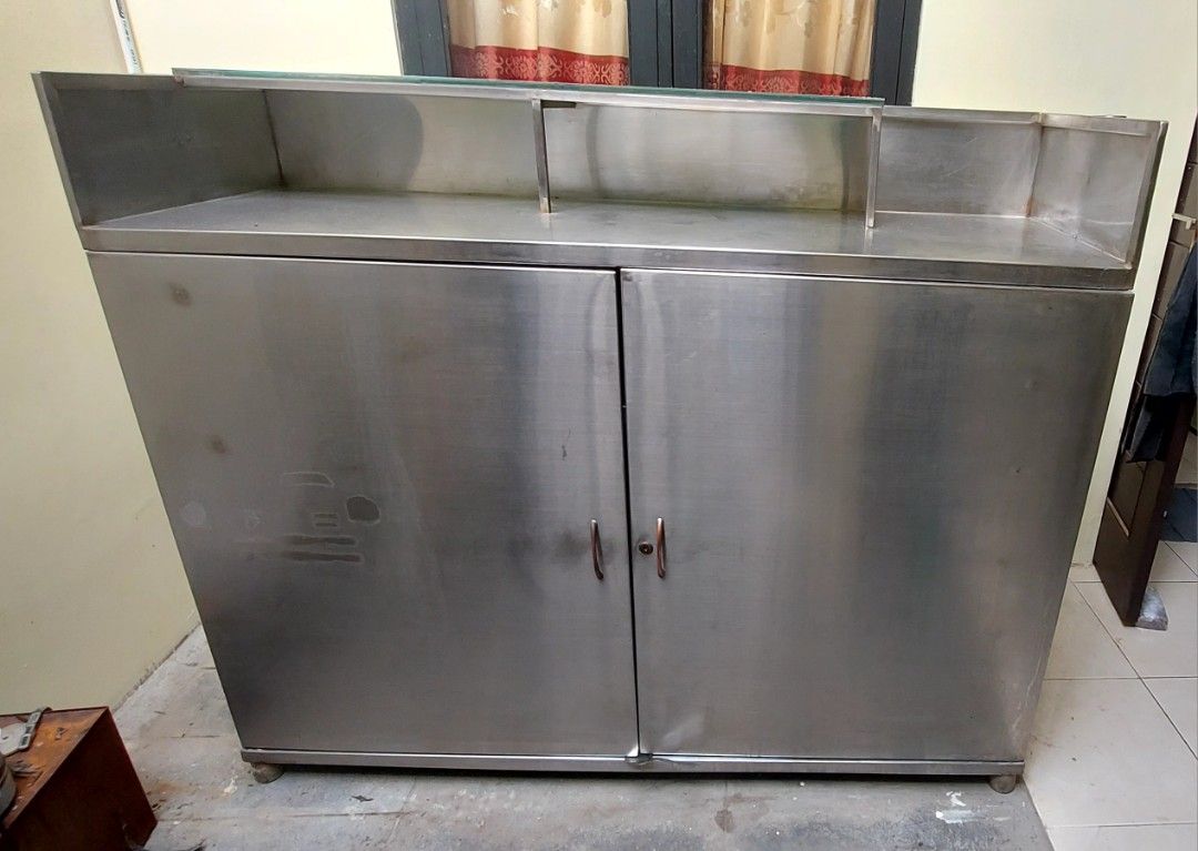 Lemari/Rak Full Stainless Steel +Free standing buat lampu reklame ...