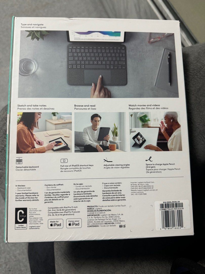 Logitech Combo Touch for IPad Pro, Computers & Tech, Parts ...