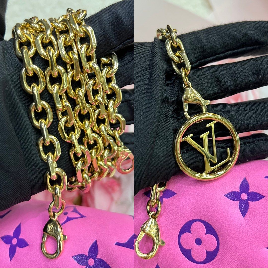 Louis Vuitton Pochette Coussin Pink/ Purple Puffy Lambskin Embossed ...