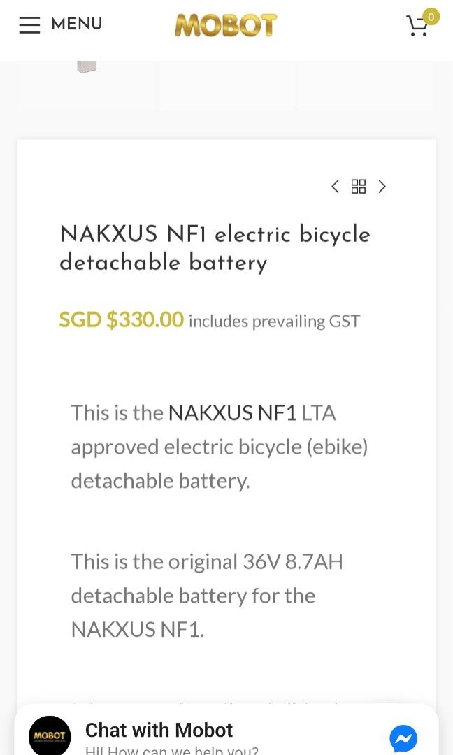 MOBOT NAKXUS NF1 EBIKE (FOLDERABLE) Urgent Sale, Sports Equipment, PMDs, E-Scooters & E-Bikes, E ...