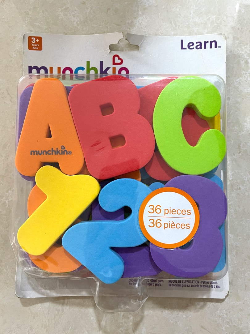 Munchkin Bath Letters & Numbers, Babies & Kids, Bathing & Changing ...