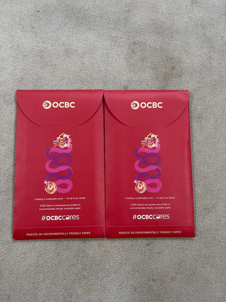 OCBC 2024 Ang Pow (All 2 packs), Hobbies & Toys, Stationery & Craft ...