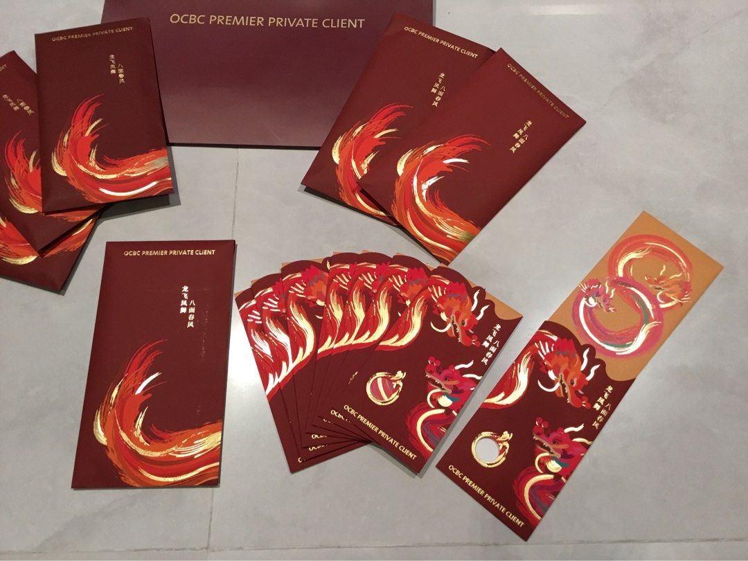 OCBC Premier Private Set 2024 CNY Ang Bao Hong Bao Red Packet Year of ...