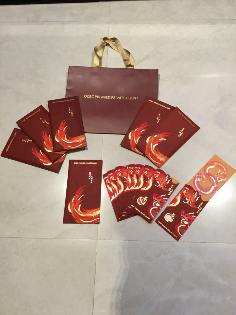 OCBC Premier Private Set 2024 CNY Ang Bao Hong Bao Red Packet Year of ...