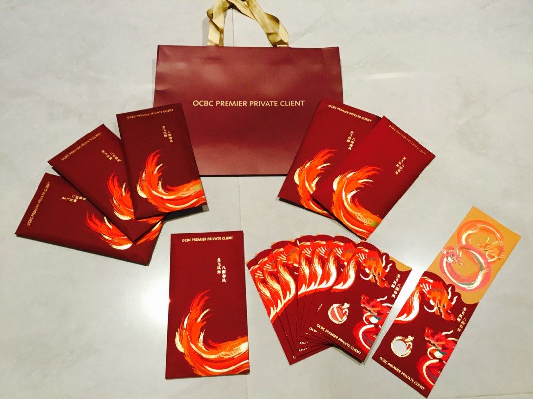 OCBC Premier Private Set 2024 CNY Ang Bao Hong Bao Red Packet Year of ...
