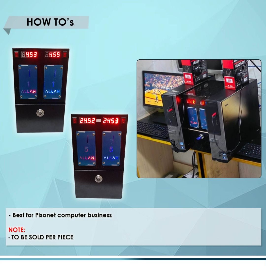 PISONET TIMER DUAL COINSLOT, BOX METAL PISO LIMA S-TYPE, BEST FOR ...