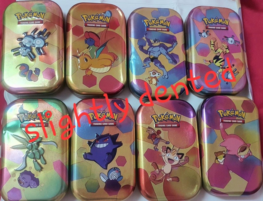 Pokemon 151 Mini Tin Case (Slightly Dented) C/W Jank Cards, Hobbies ...