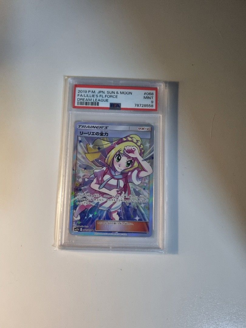 Pokemon dream league Lillie full force SR PSA 9 card waifu ptcg tcg, Hobbies & Toys, Toys ...