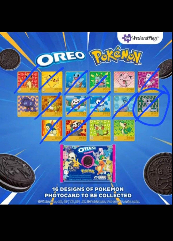 Pokemon oreo cards, Hobbies & Toys, Memorabilia & Collectibles, Fan Merchandise on Carousell