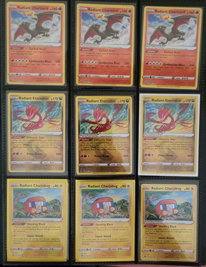 Pokemon Radiant Singles (Radiant Charizard - 020/159, Radiant Eternatus ...