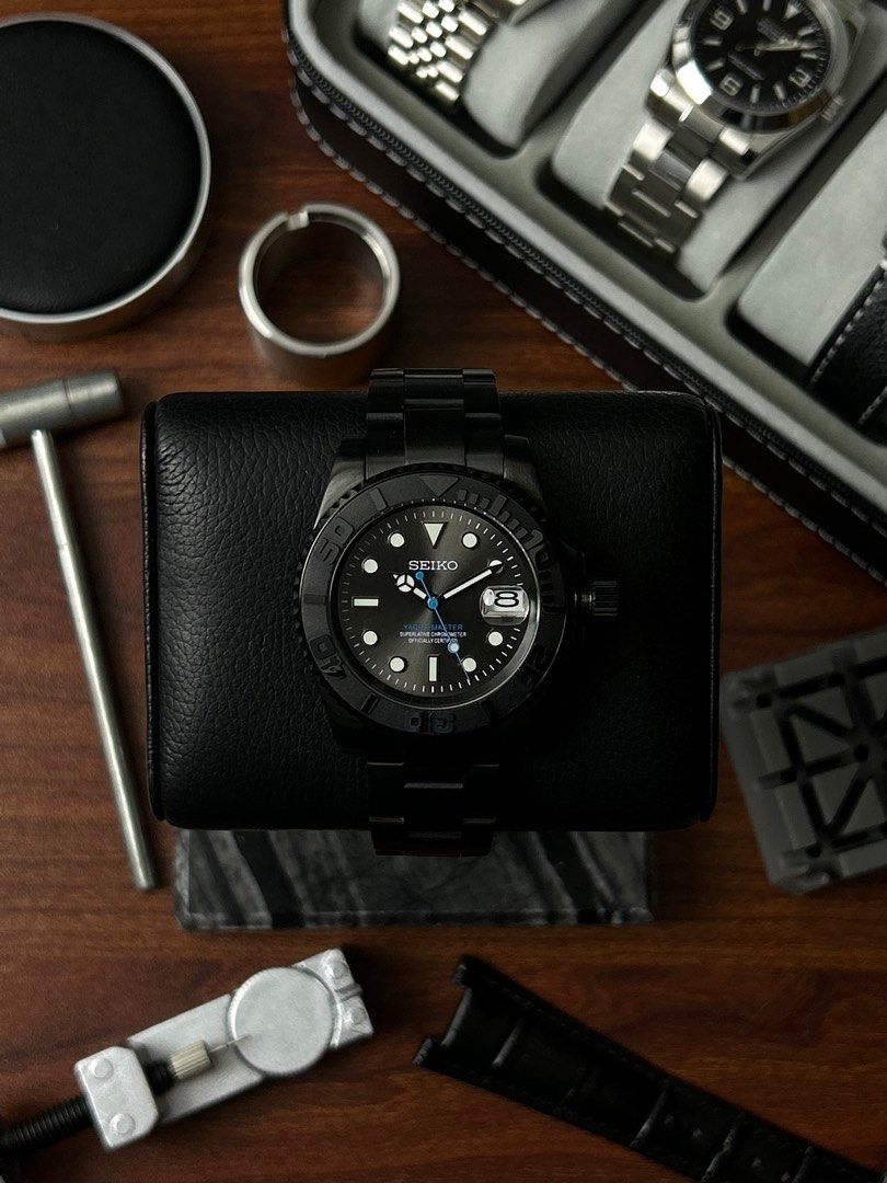 Seiko Stealth Yachtmaster Mod in 40mm, Men's Fashion, Watches ...