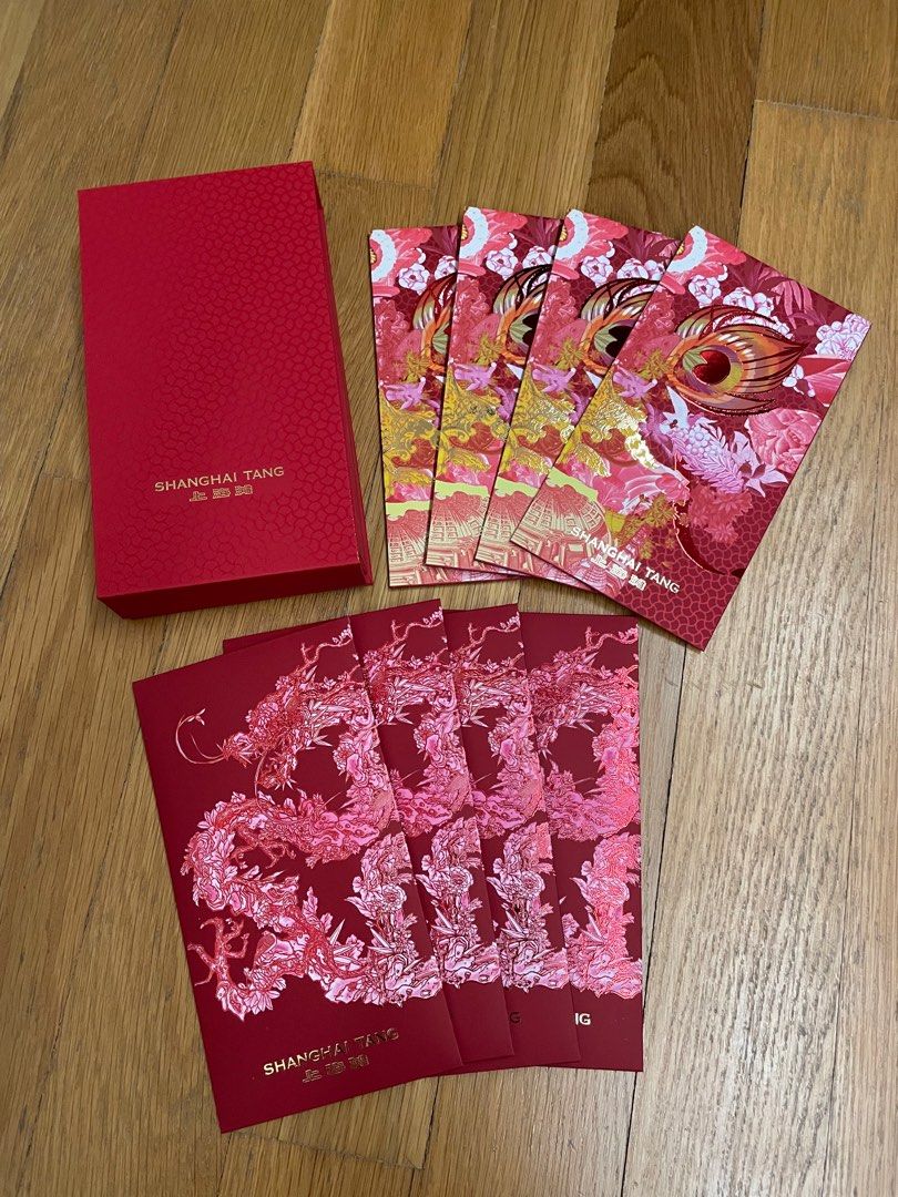 Shanghai Tang 2024 Dragon red packets, Hobbies & Toys, Stationery ...