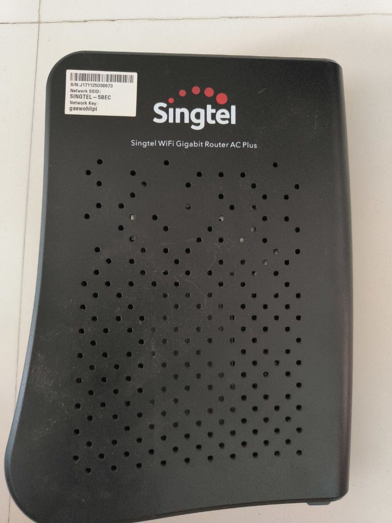 Singtel router, Computers & Tech, Parts & Accessories, Networking on ...
