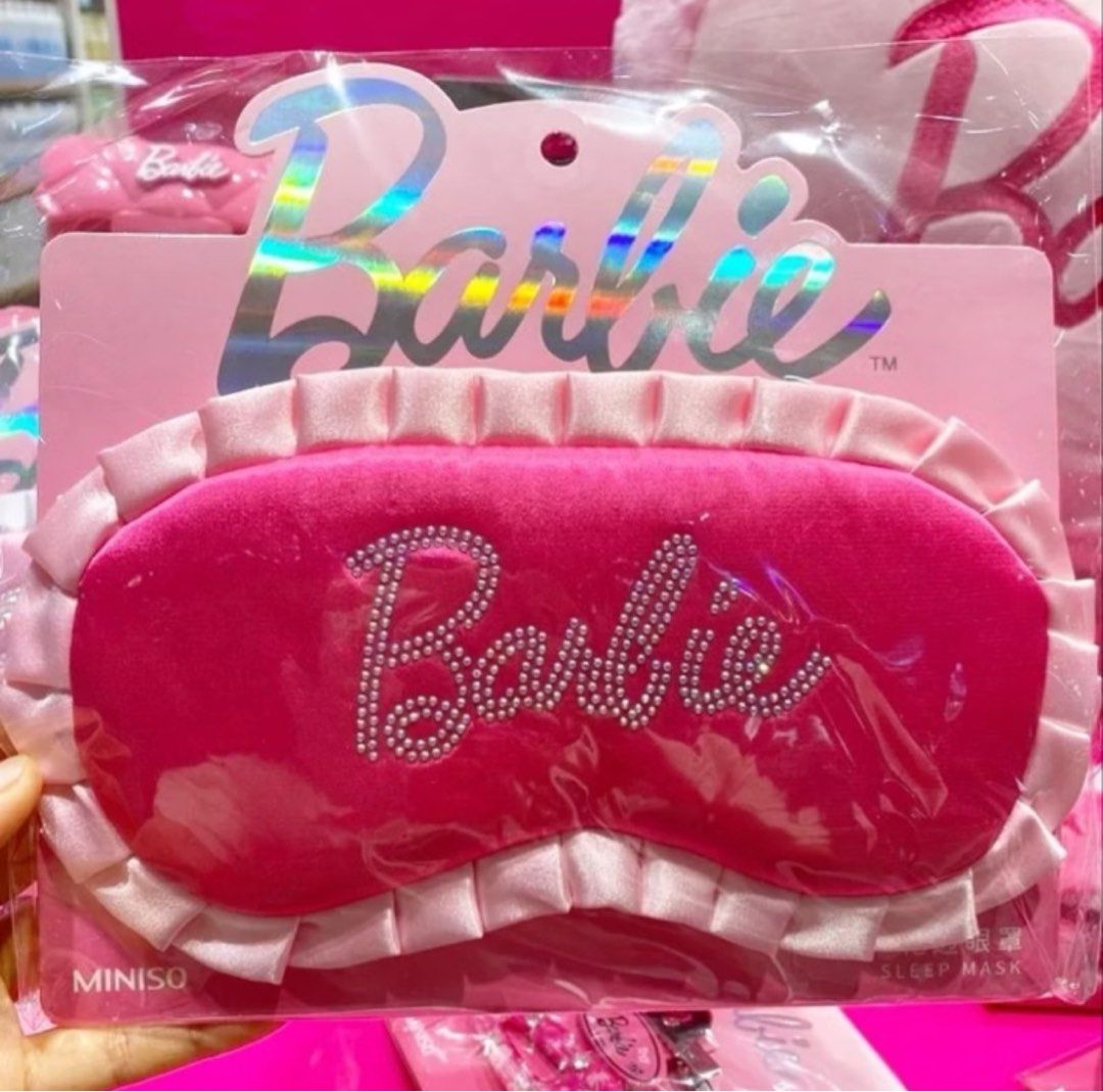 Barbie The Movie Mattel Sleep Mask Barbie x Miniso Pink, Kesehatan ...